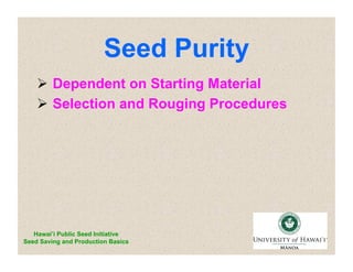 Growing Seed Crops | PPT