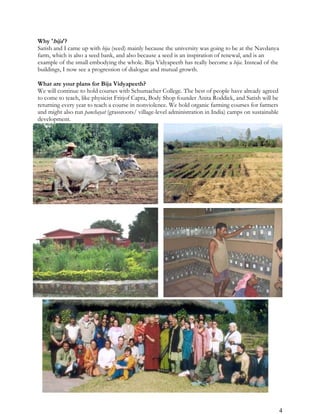 Activities of Navdanya Biodiversity Conservation Farm and Seed ...