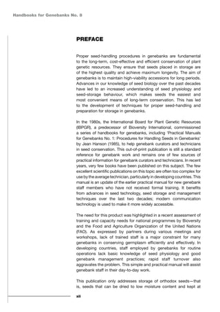 Manual of Seed Handling in Genebanks | PDF