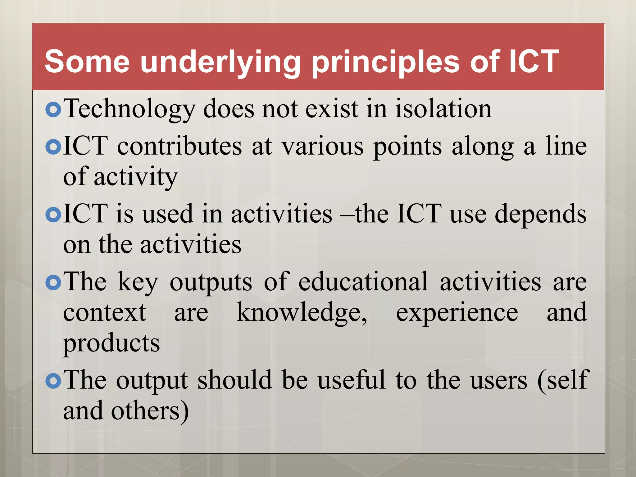 ICT concept need and scope | PPTX