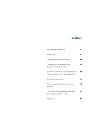 Greening of Corrections: Creating a Sustainable System | PDF