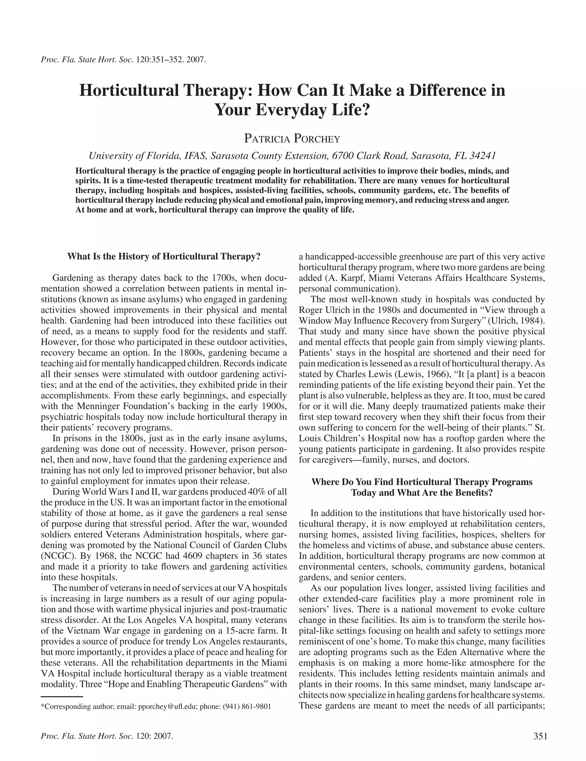 Horticultural Therapy: How Can It Make a Difference in Your Everyday ...