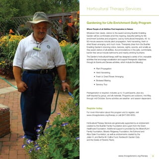 Horticultural Therapy Services: Chicago Botanic Garden | PDF