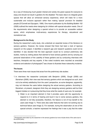An Exploratory Study of Sensory Gardens | PDF