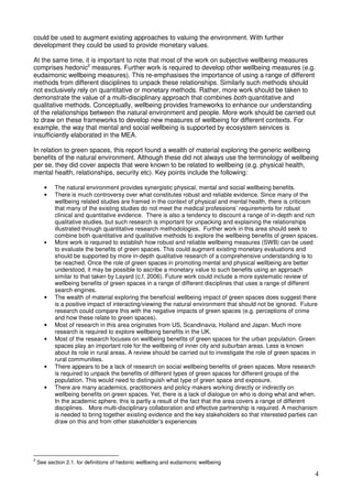 Wellbeing and the Natural Environment | PDF