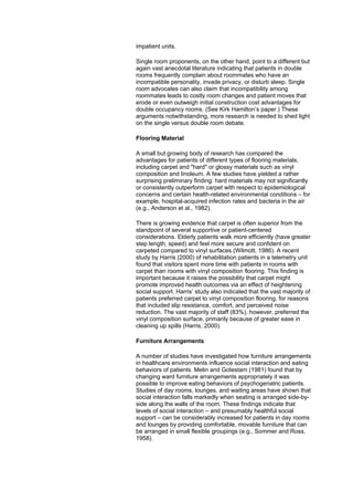 Evidence Based Environmental Design for Improving Medical Outcomes | PDF