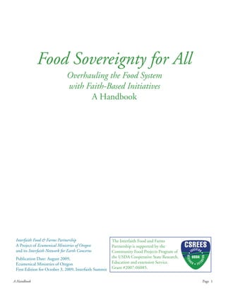 Food Sovereignty for All: Overhauling the Food System with Faith-Based ...
