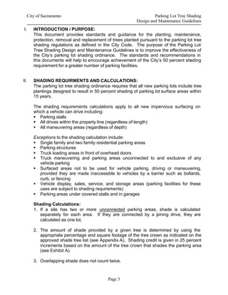 Parking Lot Tree Shading Design and Maintenance Guidelines | PDF
