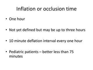 tourniquet in orthopedics | PPTX