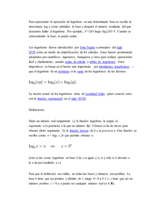 Logaritmos , MATEMÁTICA | DOCX