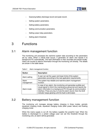Zxdu68 t601 product description v1.0 20101221 en | PDF