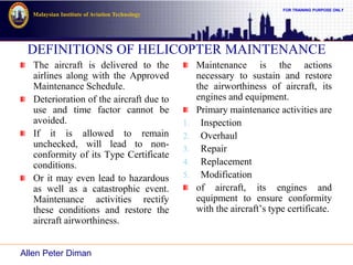 The concept and principles of helicopter maintenance | PPT