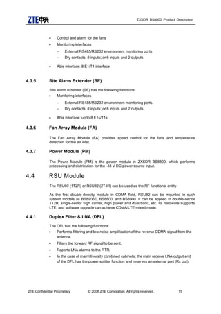 Zxsdr bs8800 product description | PDF