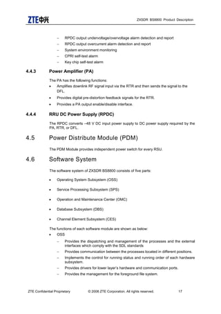 Zxsdr bs8800 product description | PDF