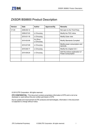 Zxsdr bs8800 product description | PDF