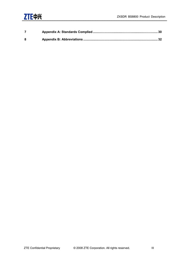 Zxsdr bs8800 product description | PDF