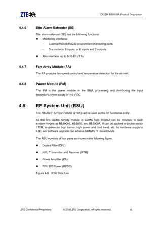 Zxsdr bs8900 a product description 20101026 | PDF