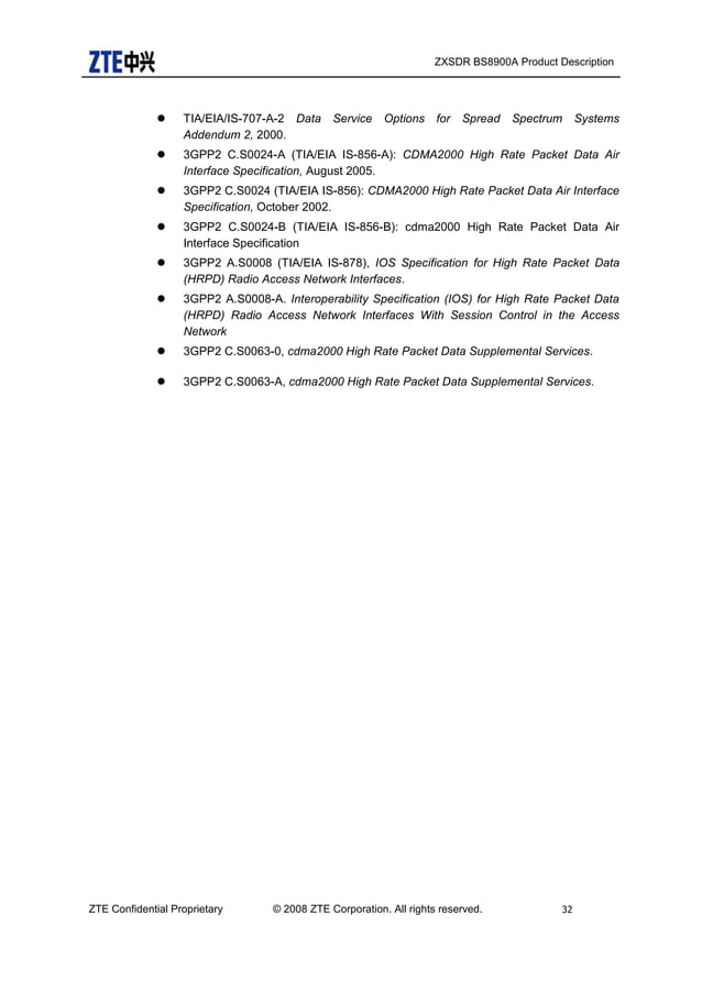 Zxsdr bs8900 a product description 20101026 | PDF
