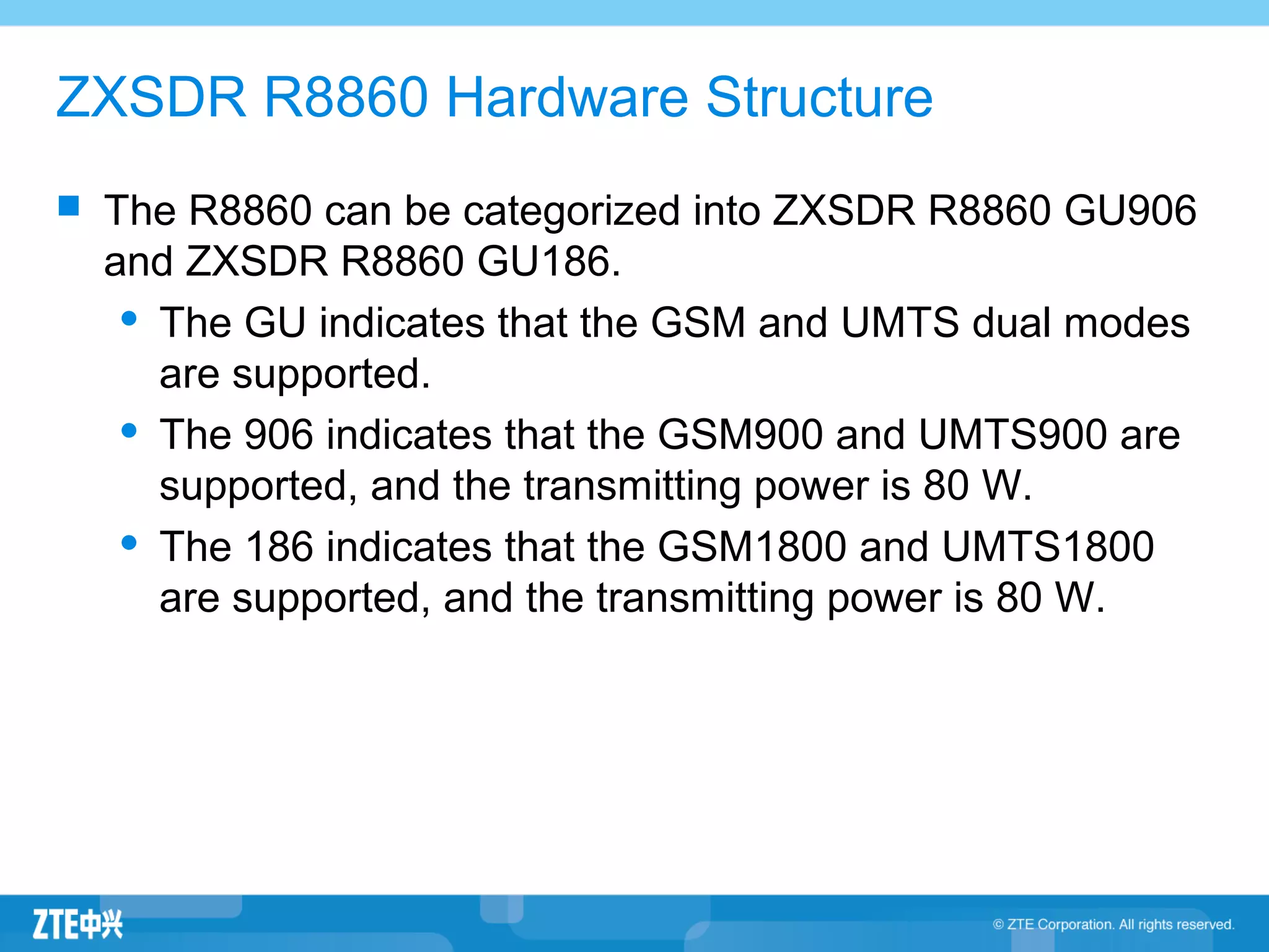 ZXSDR Trainning | PPT