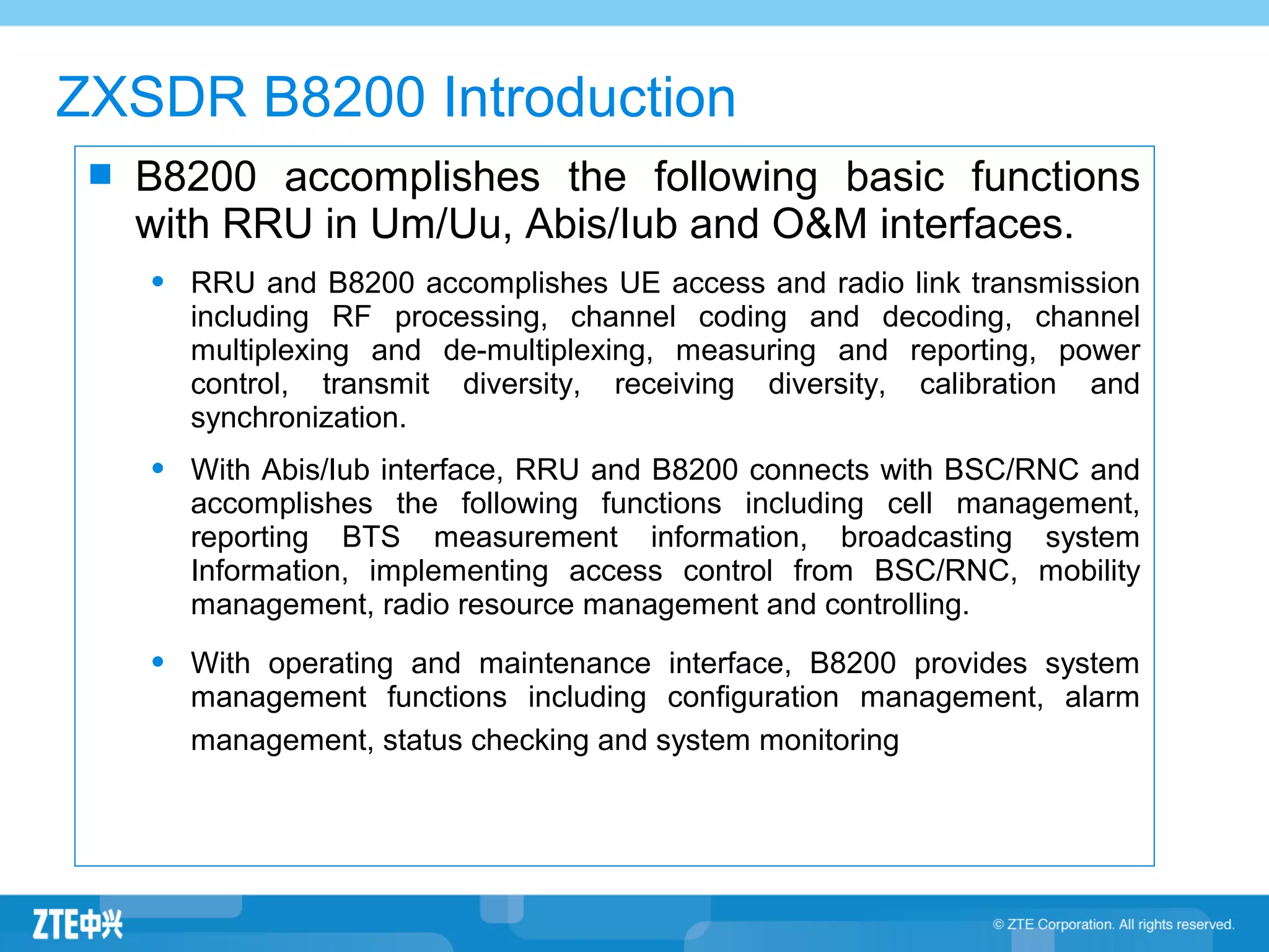 ZXSDR Trainning | PPT