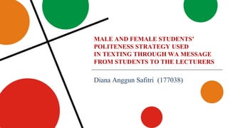 Politeness Strategy Used in Texting WhatsApp | PPT