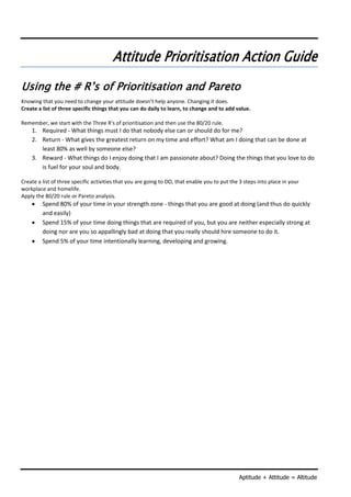 Aptitude plus attitude equals altitude session handout | PDF