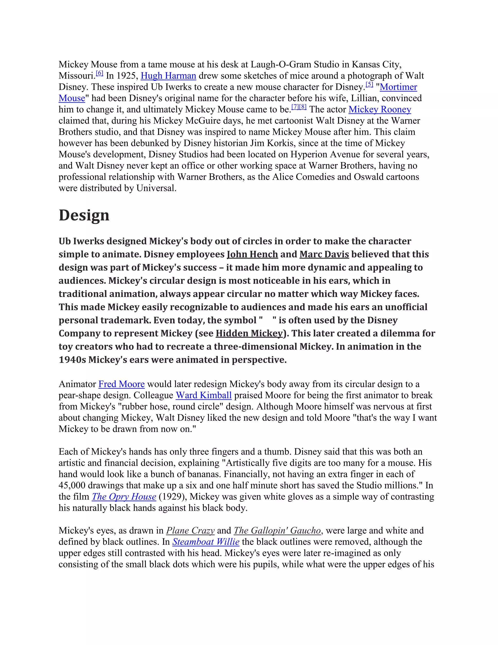Mickey mouse topic | DOCX