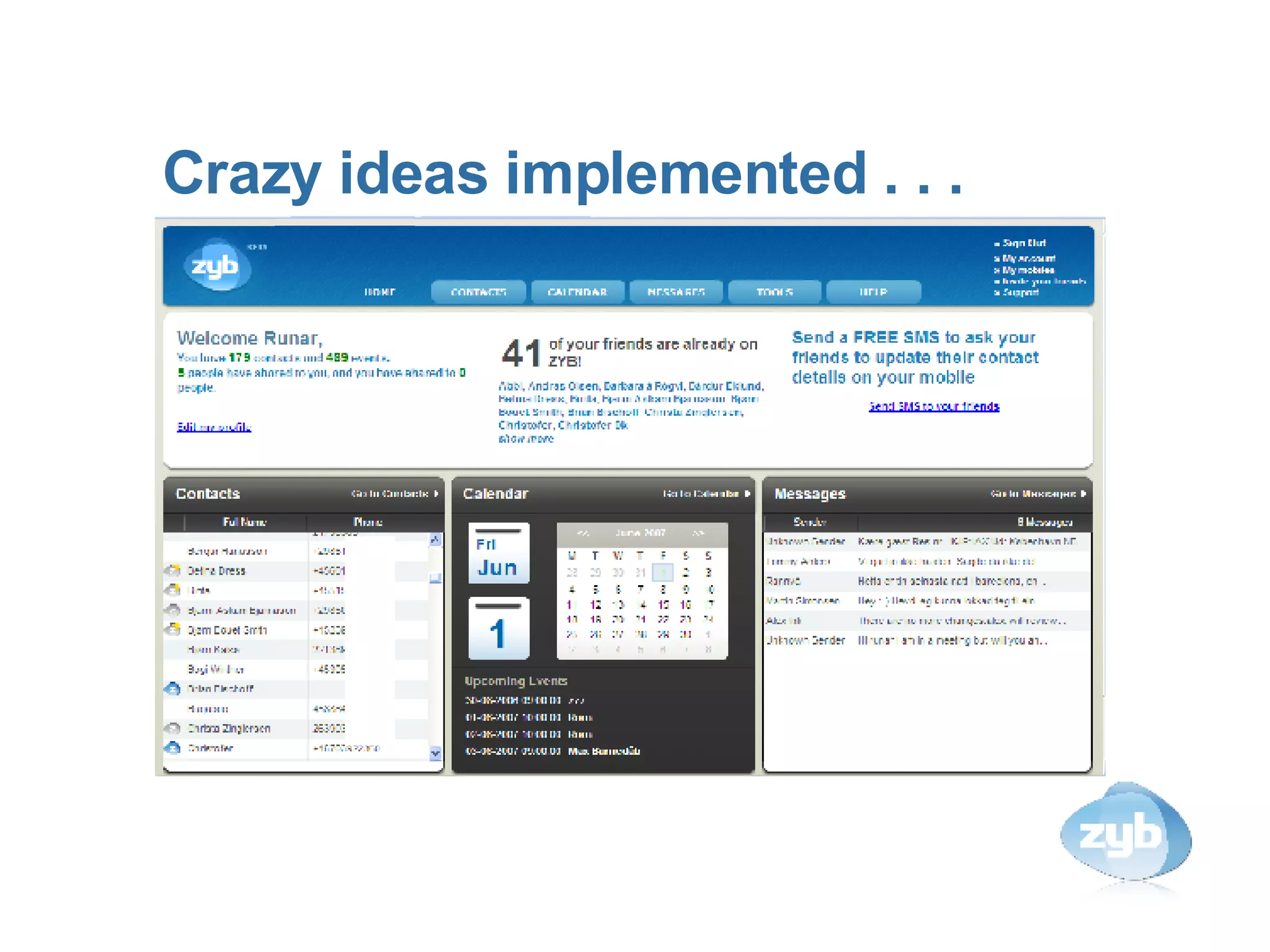 Zyb Showcase The Next Web | PPT