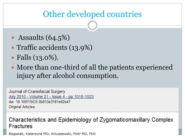 Zygomatic Complex Fracture- ZMC | PPTX | Death, Injury, or Military ...