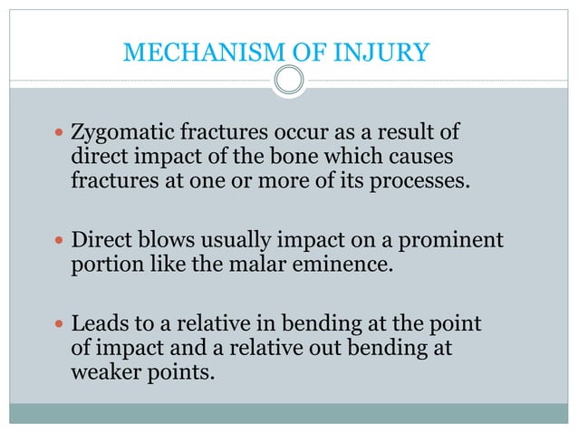 Zygomatic Complex Fracture- ZMC | PPTX | Death, Injury, or Military ...