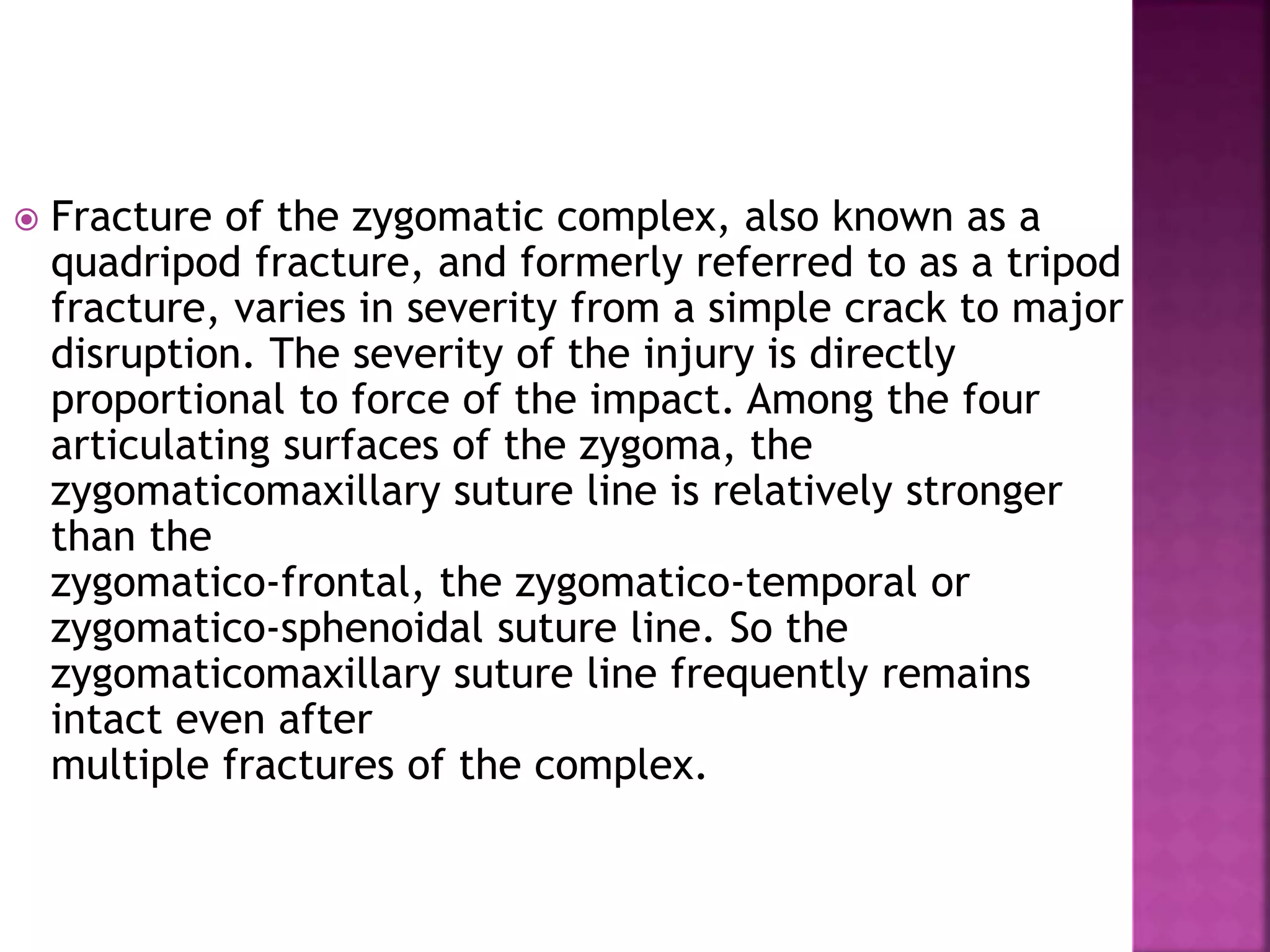 Zygomatic complex fracture | PPTX