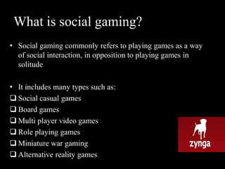 Connecting the world through games- Zynga | PPT