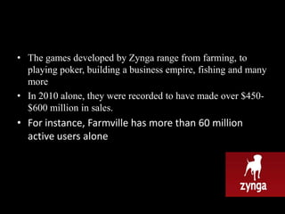 Connecting the world through games- Zynga | PPT
