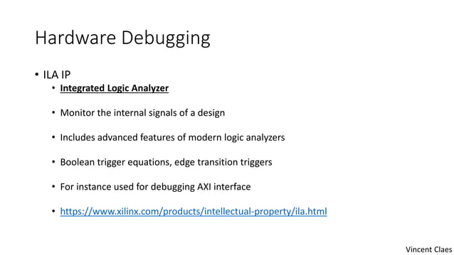 Debugging Xilinx Zynq Project using ILA Integrated Logic Analyzer IP Block | PPTX | Computing ...