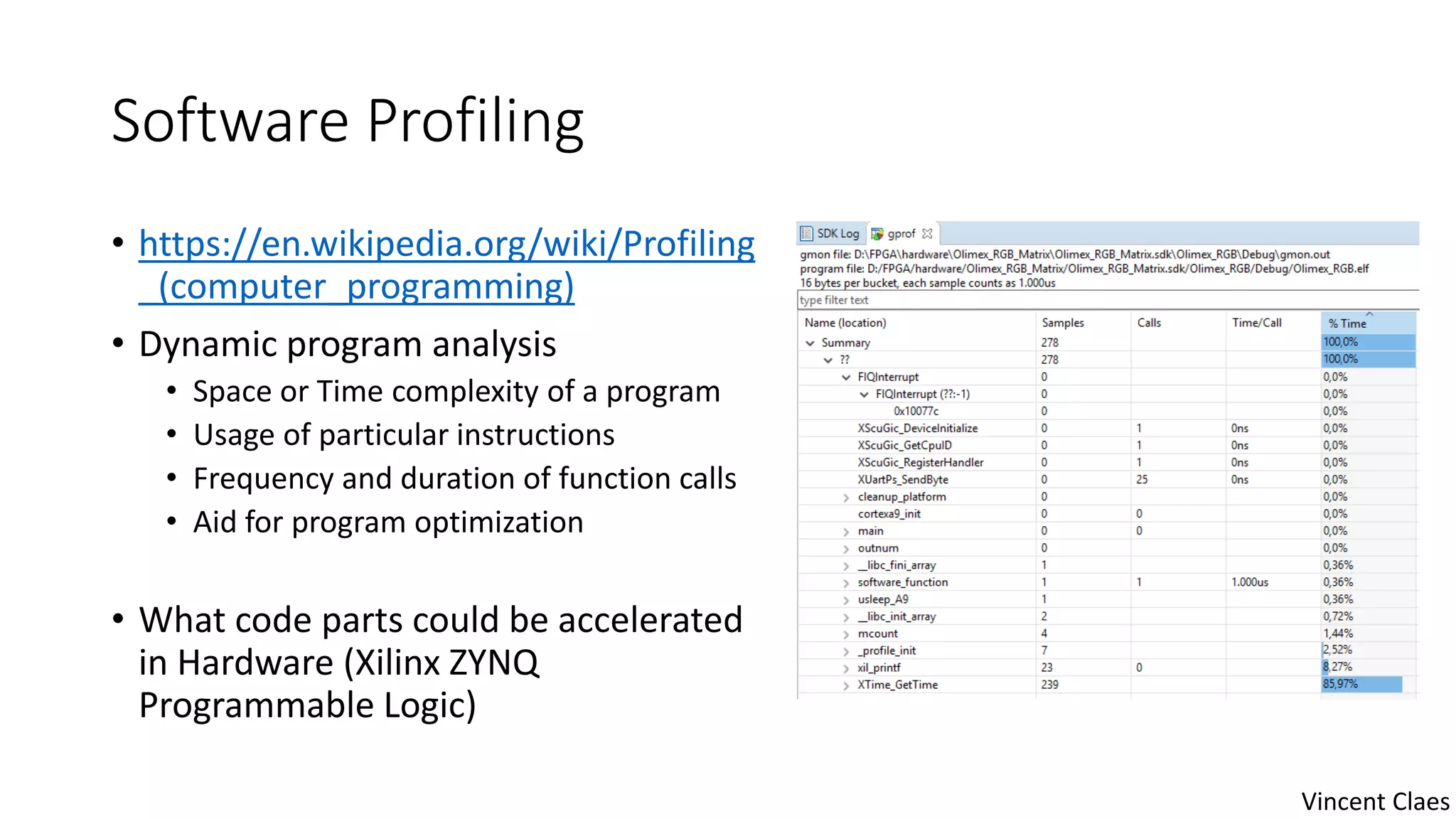 Profiling Xilinx Zynq Software Applications in SDK (MiniZED board) | PPT