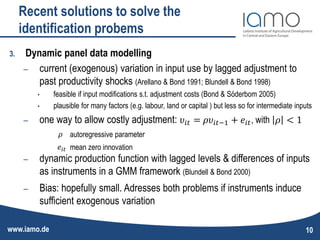Identifying Factor Productivity by Dynamic Panel Data and Control Function Approaches: A ...