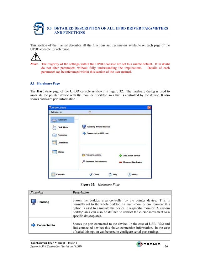 Zytronic projected capacitive_x-y_controller_touchscreen_user_manual_-_issue_1 | PDF | Operating ...