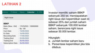 BAB 6 - Rigth Issue | PPT