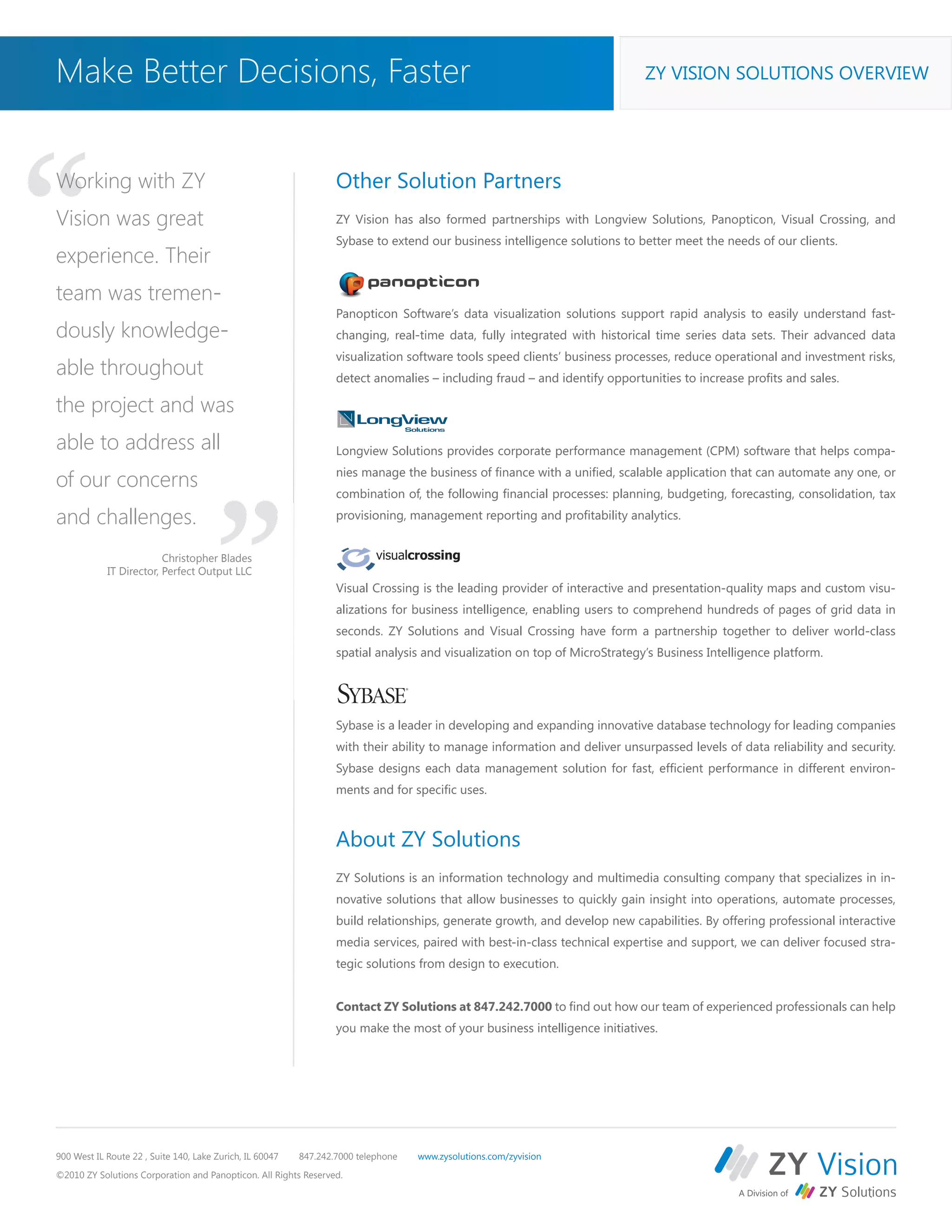 Zy Vision Solutions Overview | PDF