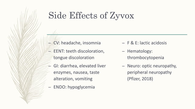 Zyvox power point | PPTX | Infectious Diseases | Diseases and Conditions