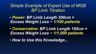 Dr Rutledge, Mini-Gastric Bypass & Bilio-Pancreatic Limb Length, | PPTX