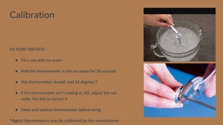 General thermometer guidelines for food safety | PPT