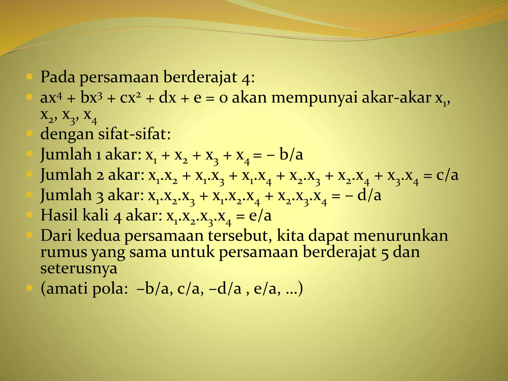 Polinomial Matematika Peminatan | PPTX