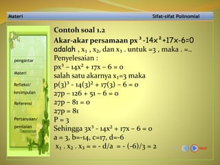Polinomial Matematika Peminatan | PPTX