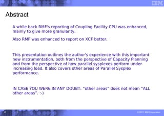 Parallel Sysplex Performance Topics | PPT