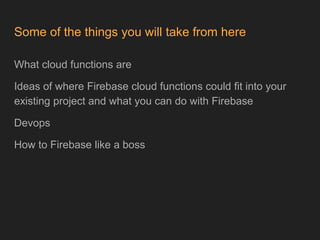 Firebase Cloud Functions | PPTX