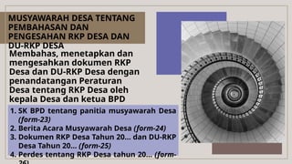 Proses RKP Desa Tahun Anggaran 2024 bisa menjadi pilihan bagi Anda | PPT